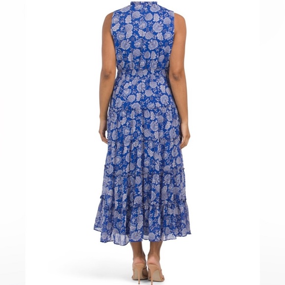 1. State | Dresses | State Blue Sleeveless Floral Maxi Dress | Poshmark